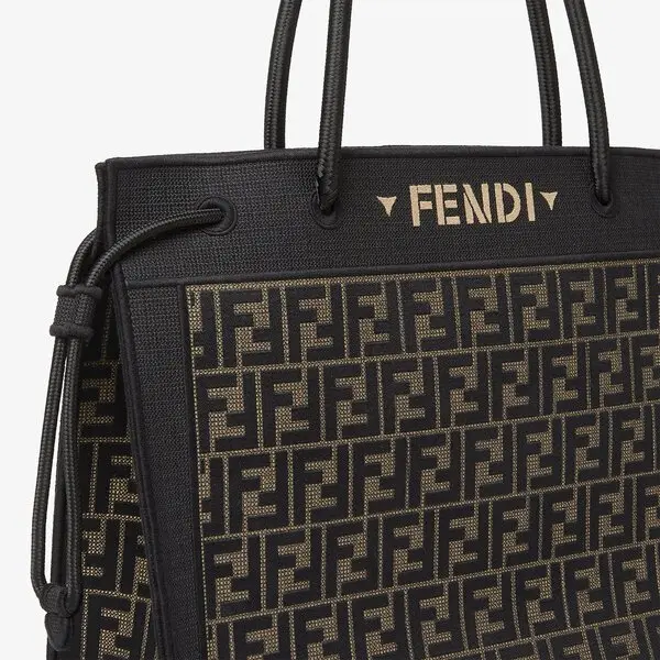Fendi Magic Shopper Large Ff Embroidered Fabric Shopper